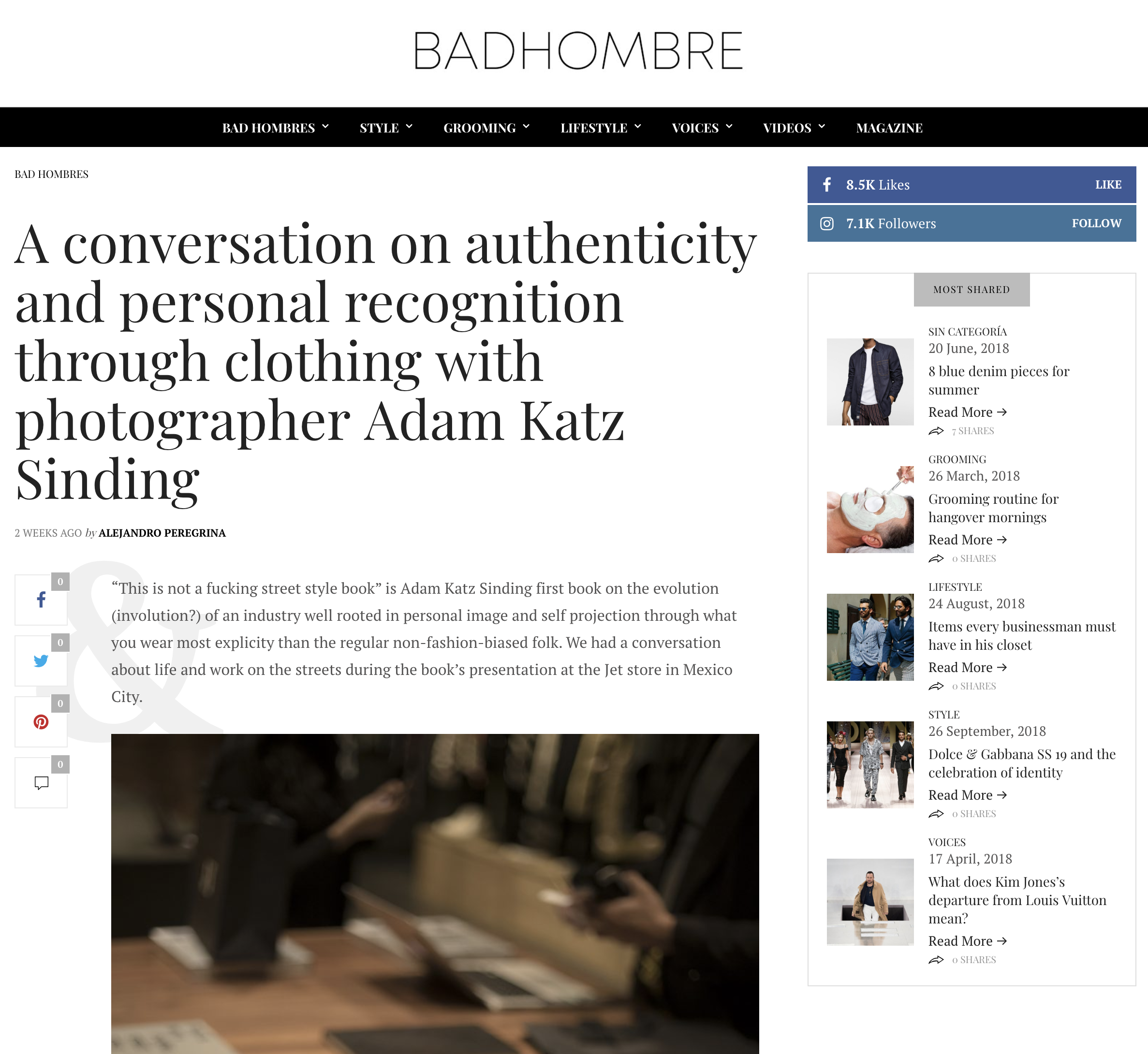 BAD HOMBRE Magazine - Adam Katz Sinding