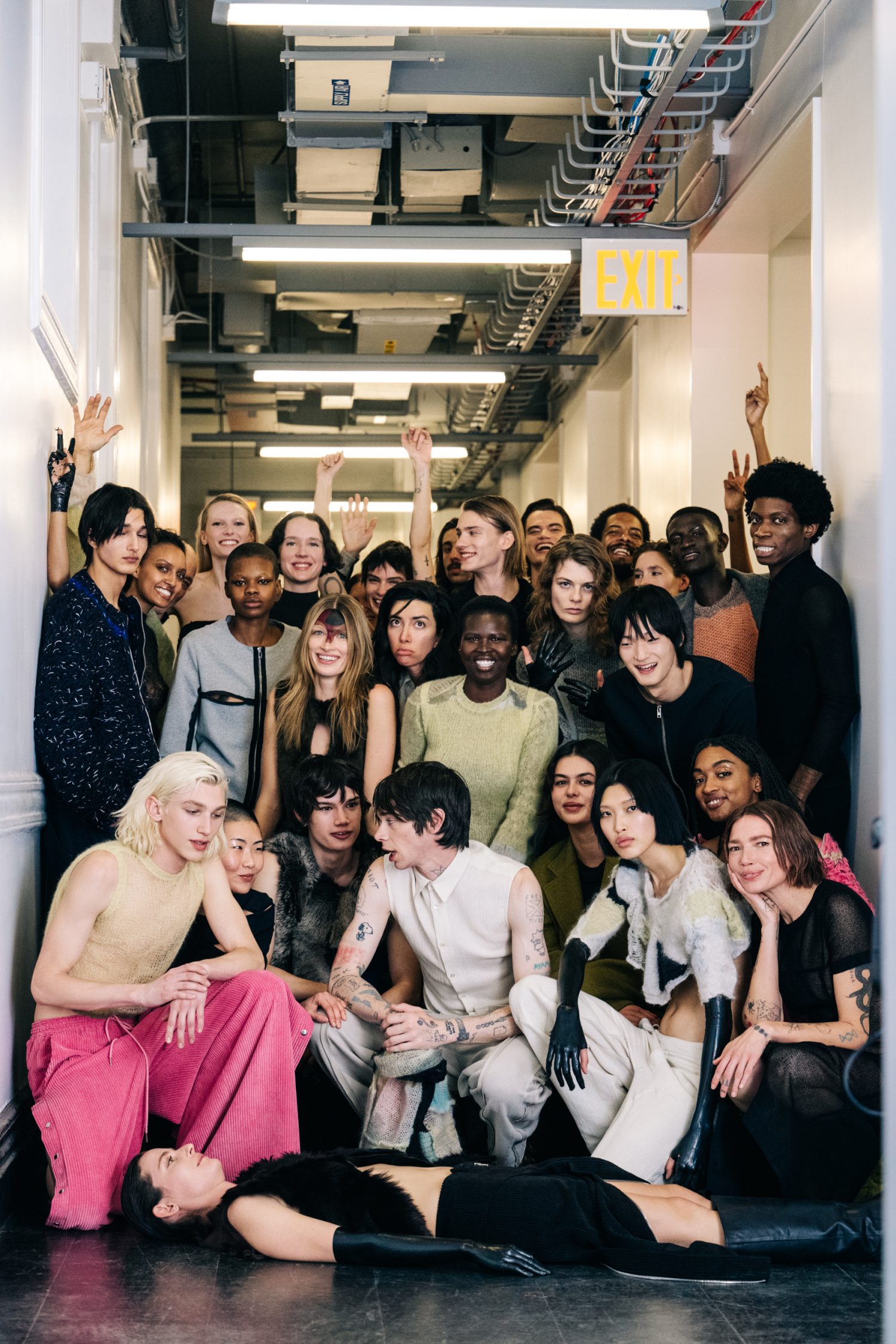 Backstage at Eckhaus Latta, Fall/Winter 2023/2024 - Adam Katz Sinding