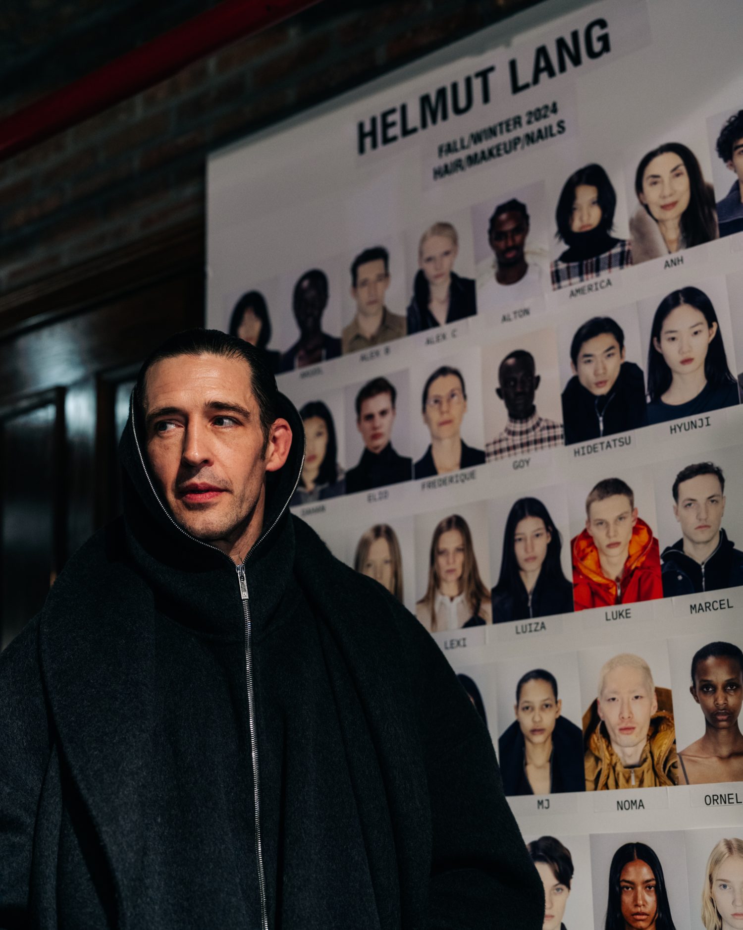 Backstage at Helmut Lang, Fall/Winter 2024/2025 - Adam Katz Sinding