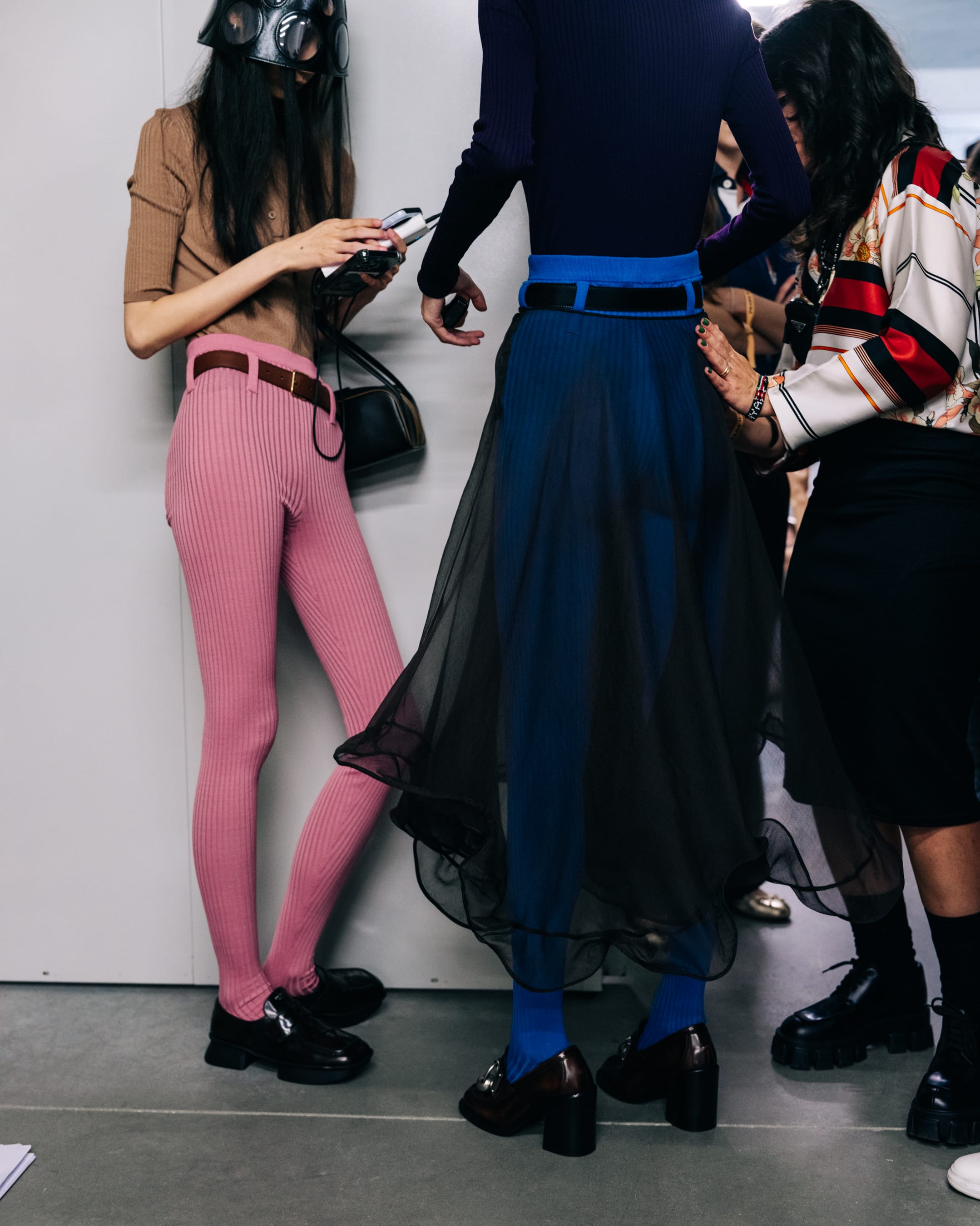 Backstage at Prada, Spring/Summer 2025 - Adam Katz Sinding